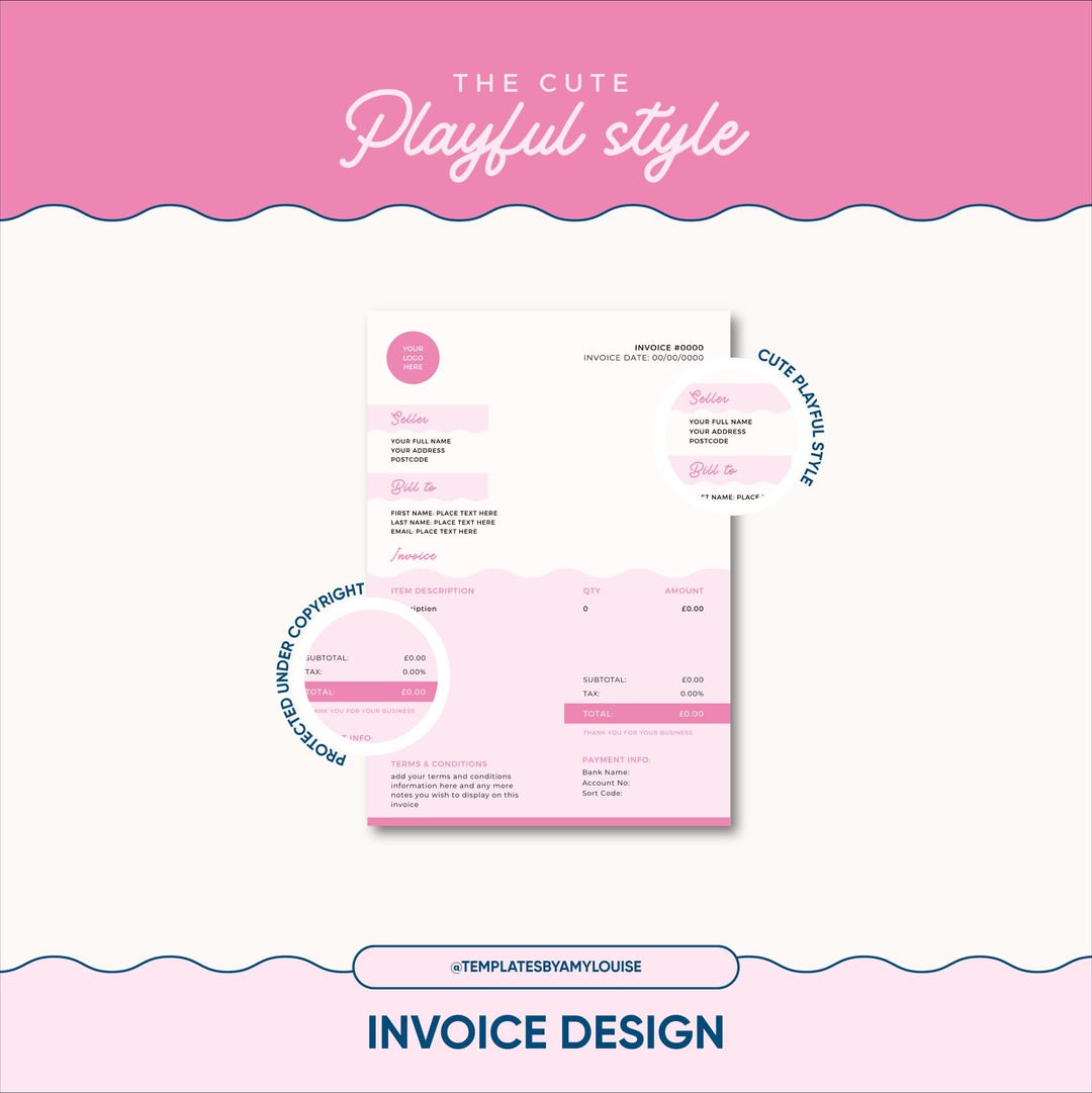 Invoice Design - 'cute Playful Style' - Etsy
