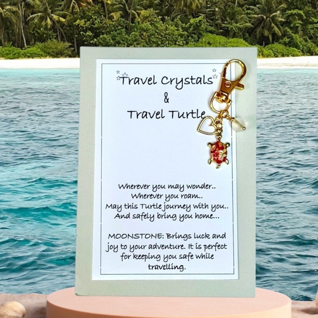 Travel Gift Travel Turtle Keychain, Turtle Keyring, Travel Turtle Bag ...