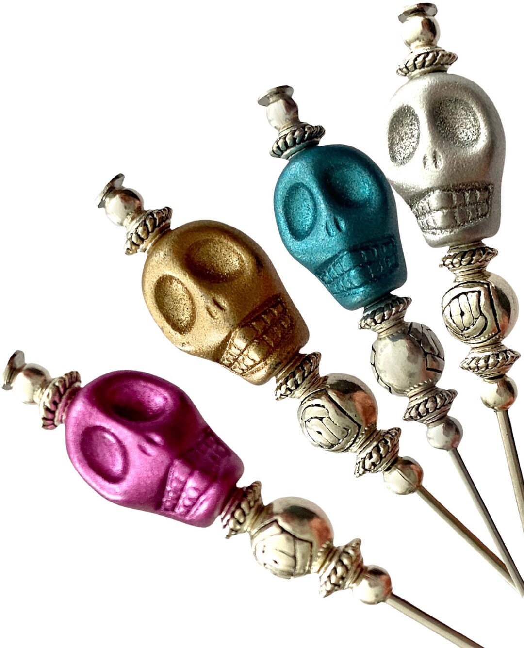 Skull Hat Pins, Human Skull Ascot Stickpin Stick Pin Ascot Skull Pin ...