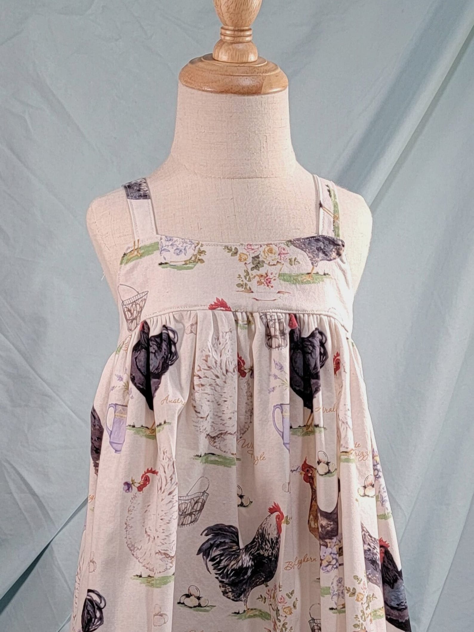 Made to Order Charming Chicken Print Girls Handmade Sundress Avail in ...