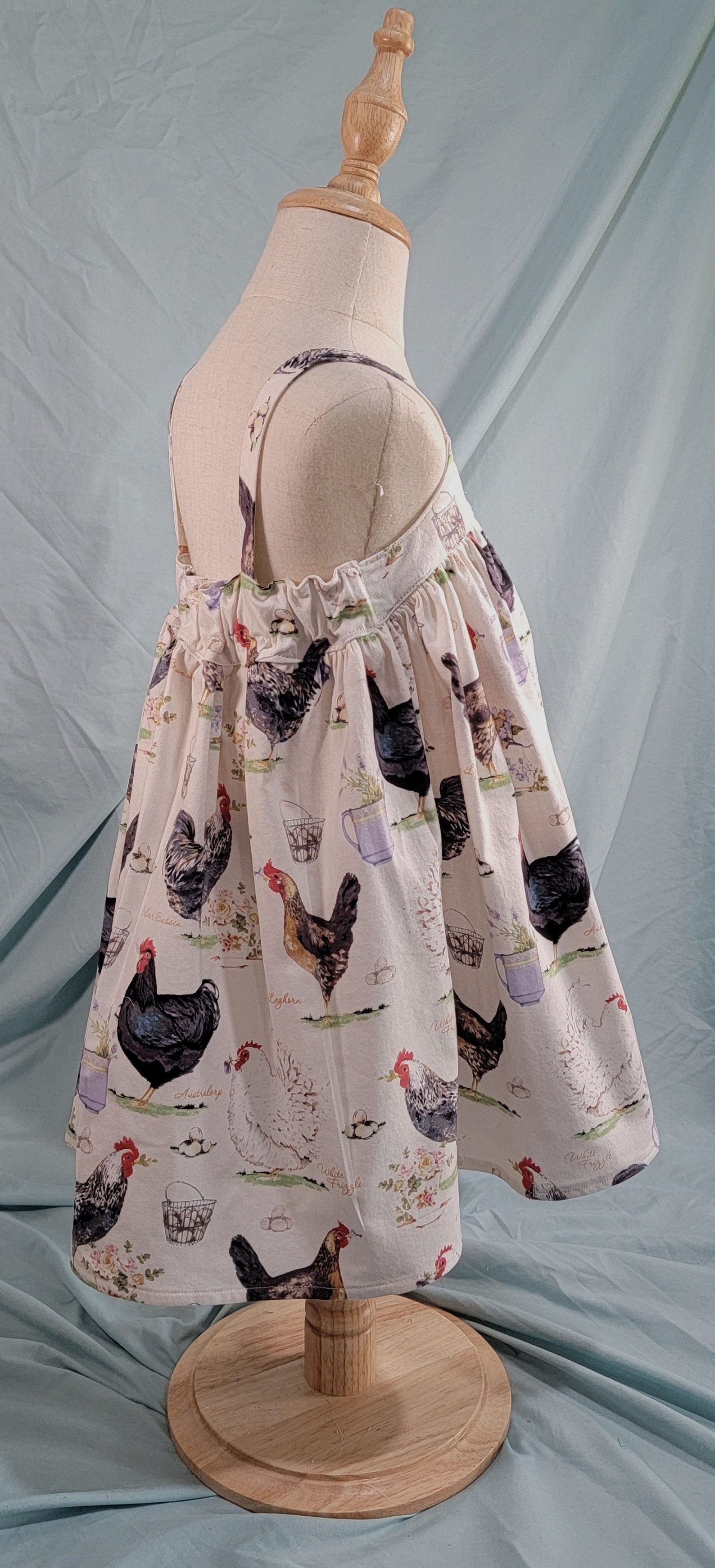 Made to Order Charming Chicken Print Girls Handmade Sundress Avail in ...