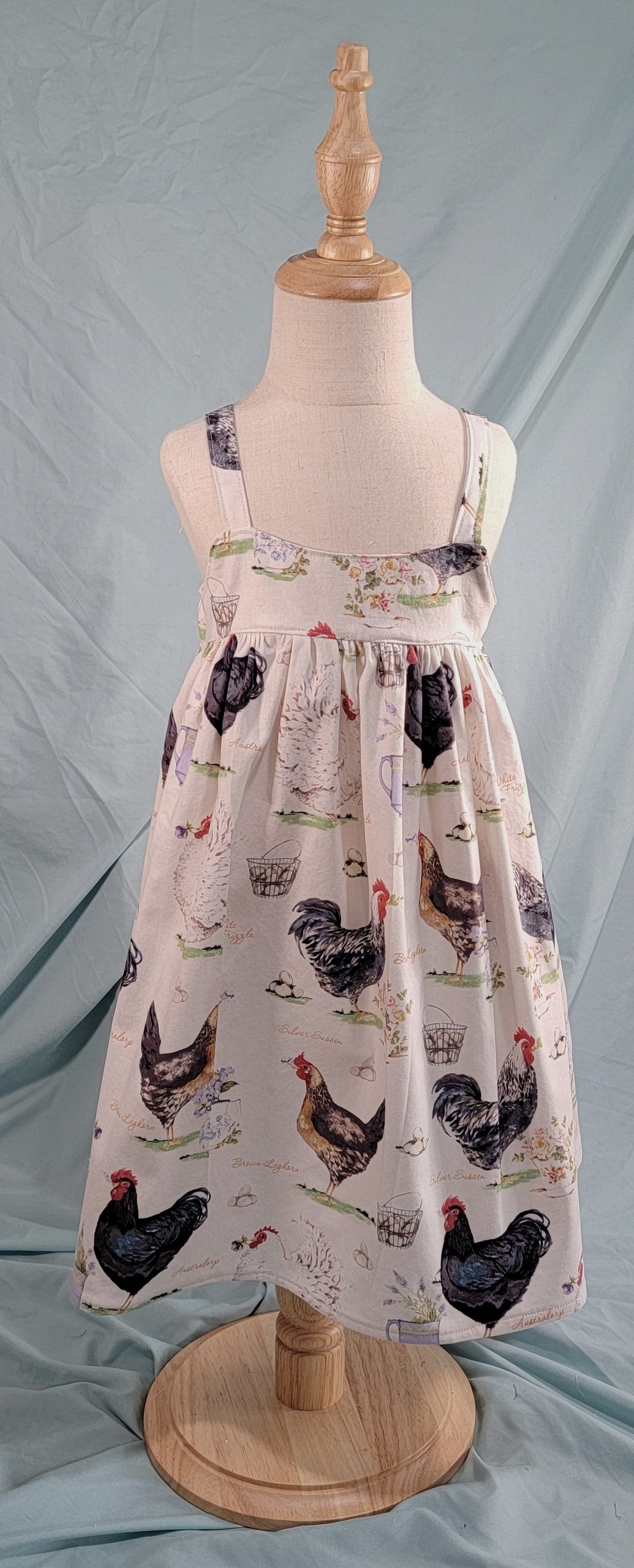Made to Order Charming Chicken Print Girls Handmade Sundress Avail in ...