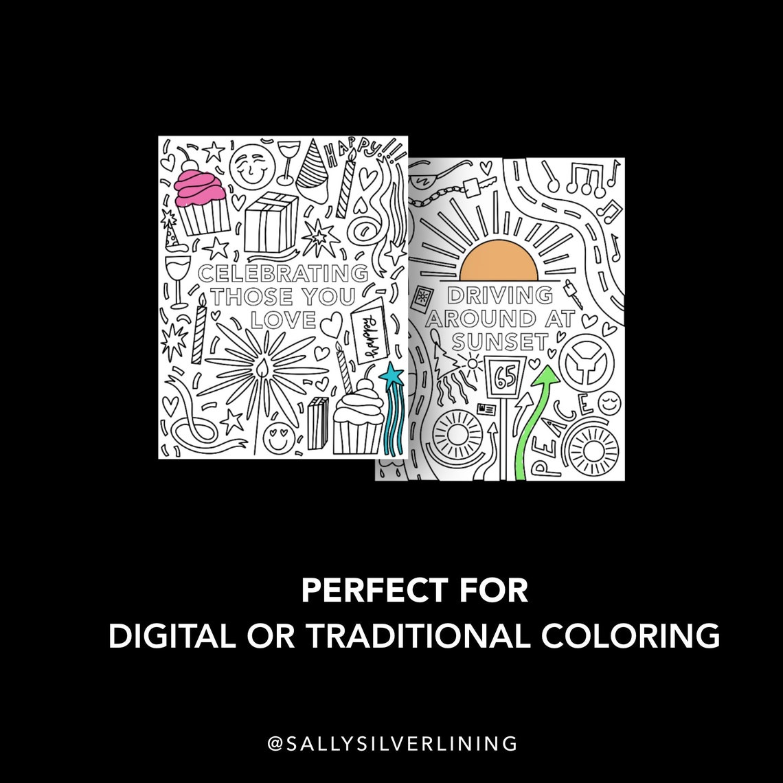 Kid-friendly Coloring Pages Adult Coloring Book Printable | Etsy