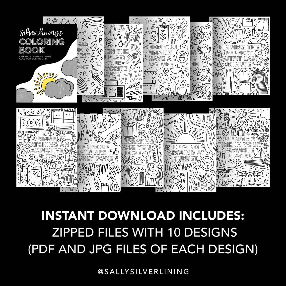 Kid-friendly Coloring Pages Adult Coloring Book Printable | Etsy