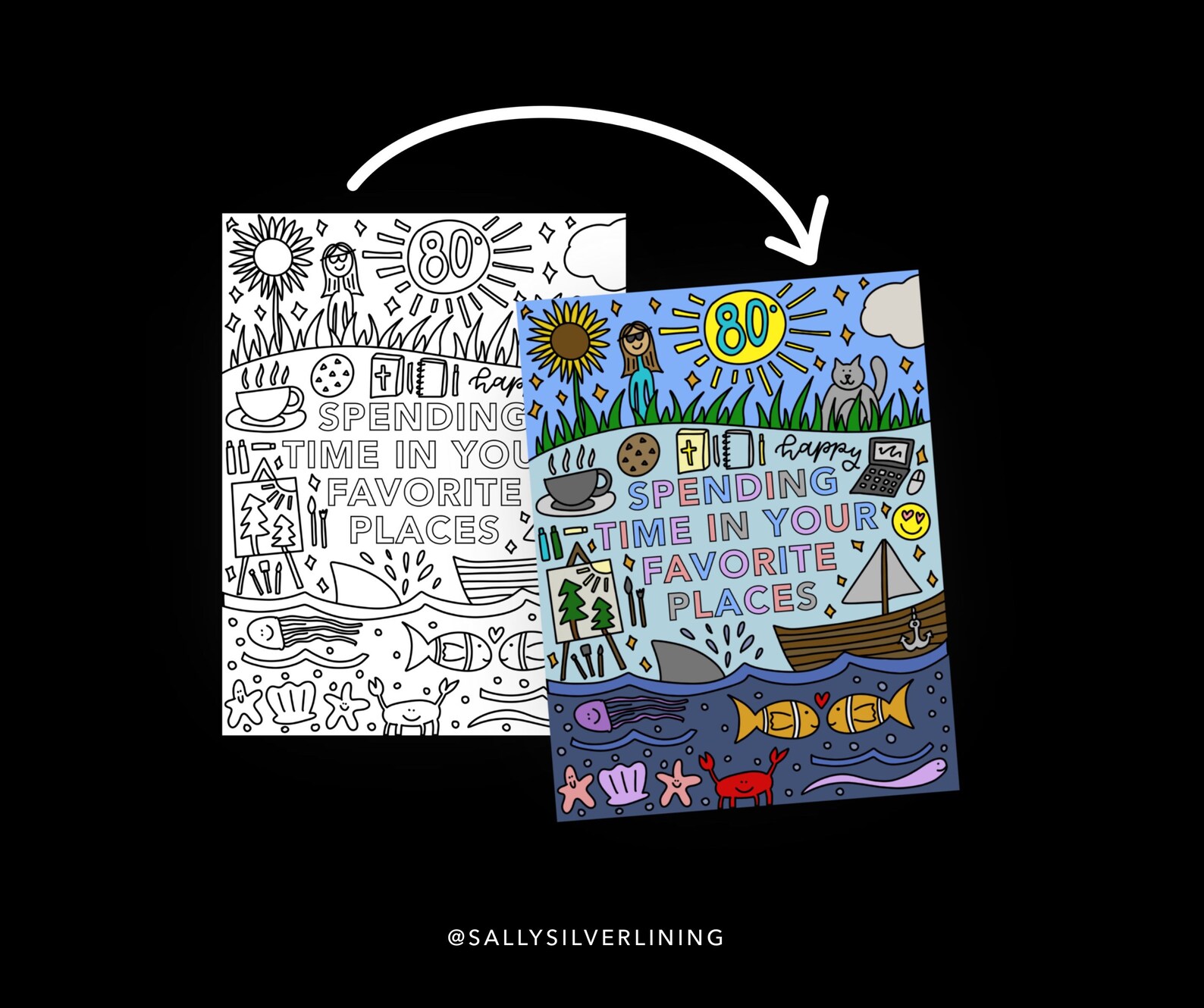 Kid-friendly Coloring Pages Adult Coloring Book Printable | Etsy