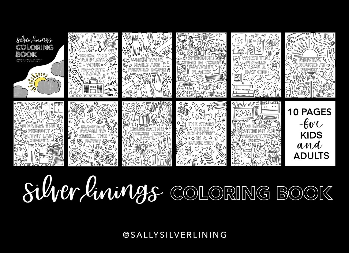 Kid-friendly Coloring Pages Adult Coloring Book Printable | Etsy
