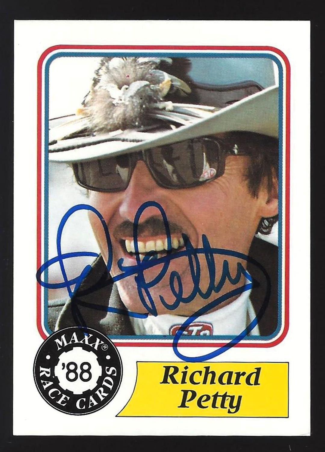 1988 Maxx #43 Richard Petty Autograph Signed Charlotte Race NASCAR ...