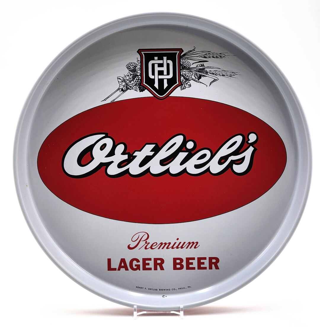 Ortlieb's Premium Lager Beer Tray the Wet Beer Henry F. Ortlieb Brewing ...