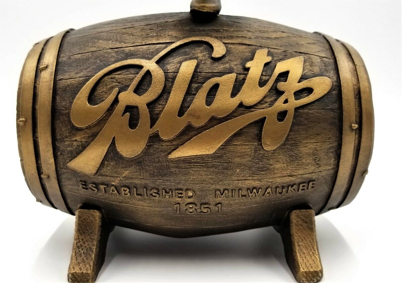 Blatz Beer Valerie Barmaid Girl Display Statue 1986 Vintage Bronze Tone ...