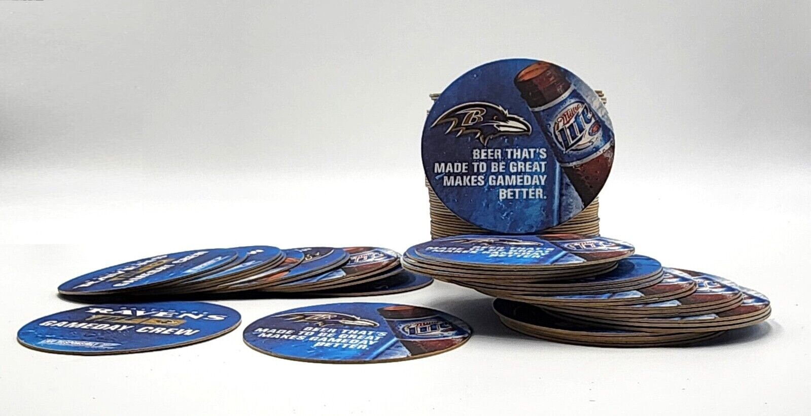 Miller Lite NFL Baltimore Ravens Coasters, Gameday Crew (100 Count) - Etsy