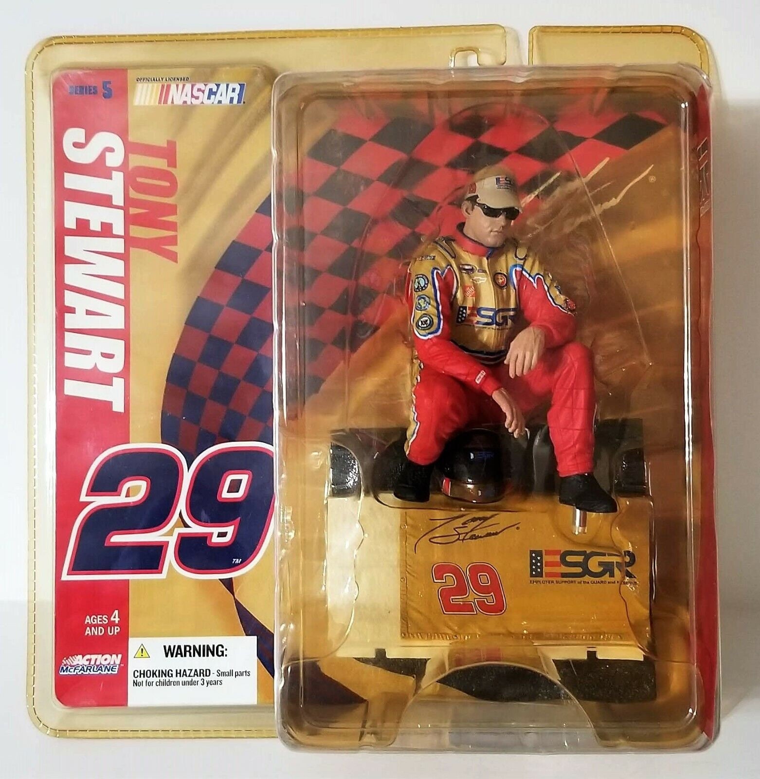 Mcfarlane NASCAR 29 Tony Stewart Series 5 ESGR Firesuit Race Figure ...