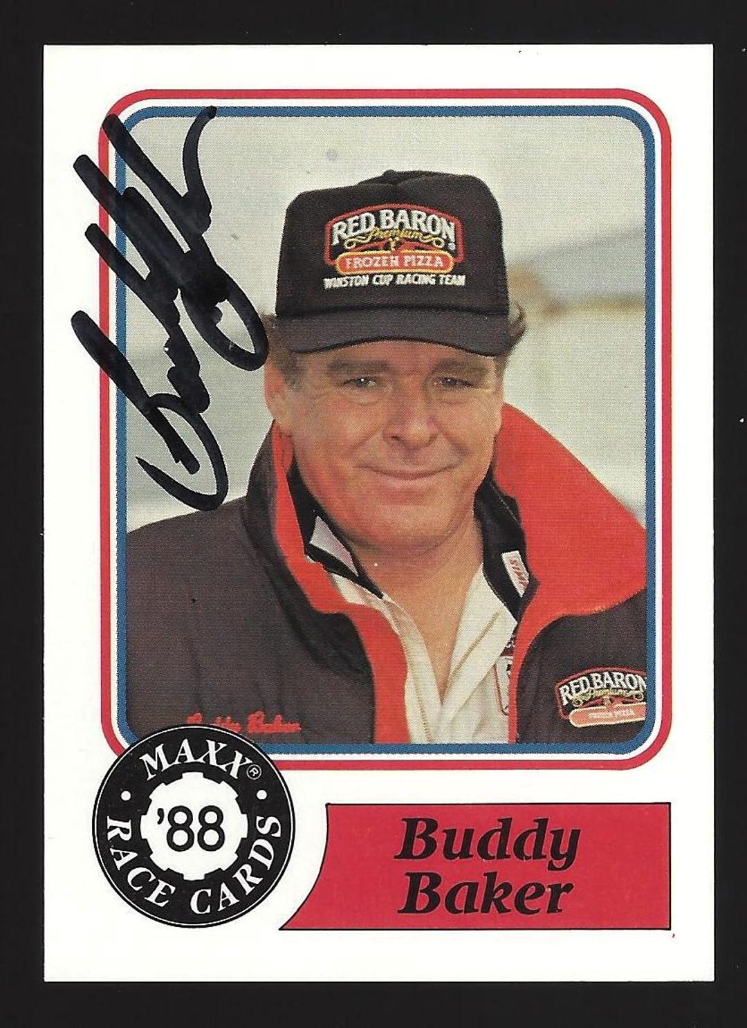 1988 Maxx #55 Buddy Baker Autograph Signed Charlotte Race NASCAR Sports Card Authentic Signed ...