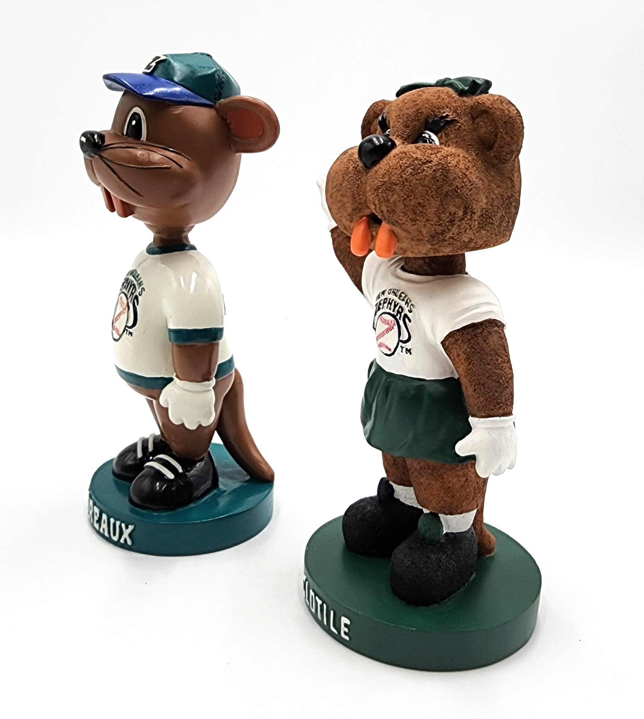 New Orleans Zephyrs Boudreaux and Clotile Mascot Bobble Bobblehead Set ...