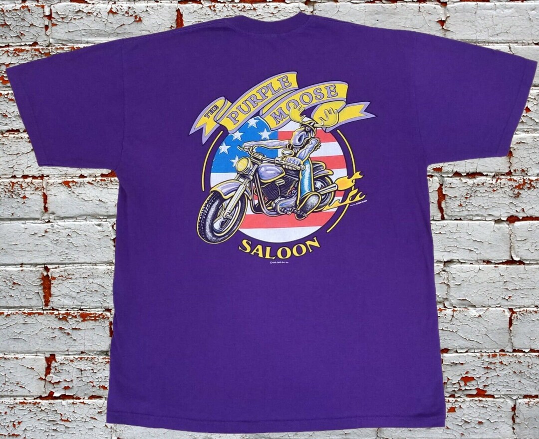 Purple Moose Saloon Vintage 90s Ocean City MD Maryland T-shirt Biker ...
