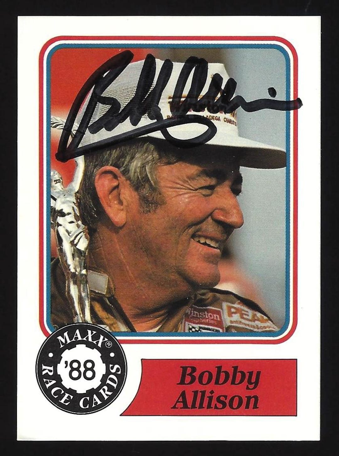 1988 Maxx #30 Bobby Allison Autograph Signed Charlotte Race NASCAR ...