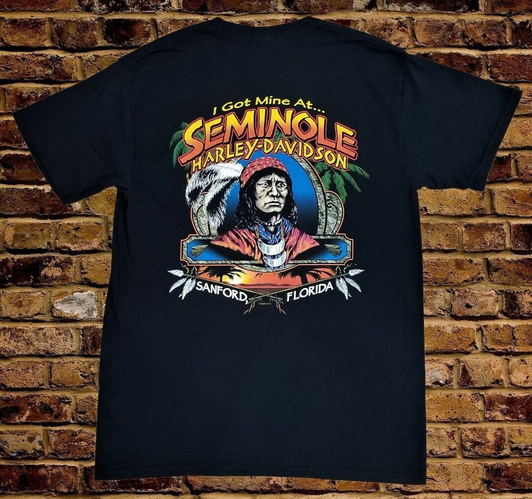 Harley Davidson Seminole Native American Sanford FL Black Short Sleeve ...