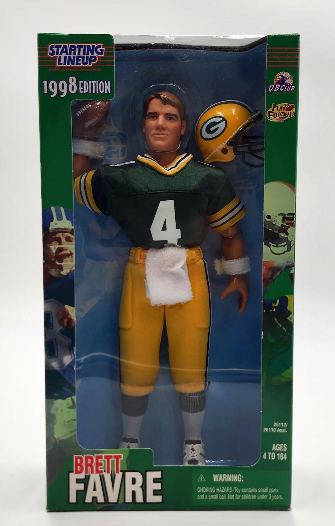 Brett Favre 1998 Kenner Starting Lineup NFL Pro Football 12" Action ...