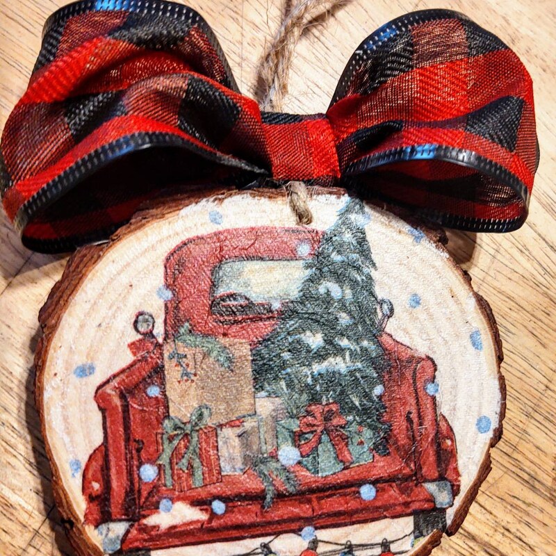 Rustic Red Truck - Etsy