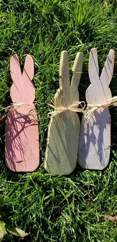 Rustic Wood Bunnies for Spring and Easter / Easter - Etsy
