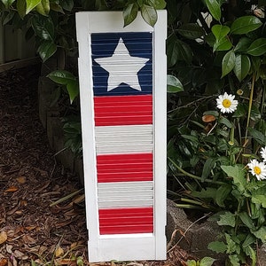 Patriotic Flag on Wooden Shutters - Etsy