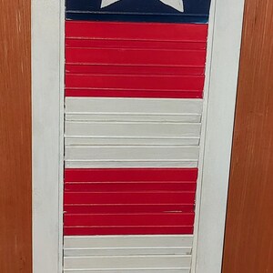 Patriotic Flag on Wooden Shutters - Etsy