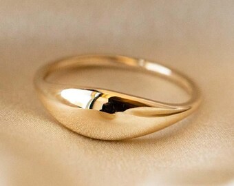 Gold Dome Ring - Etsy