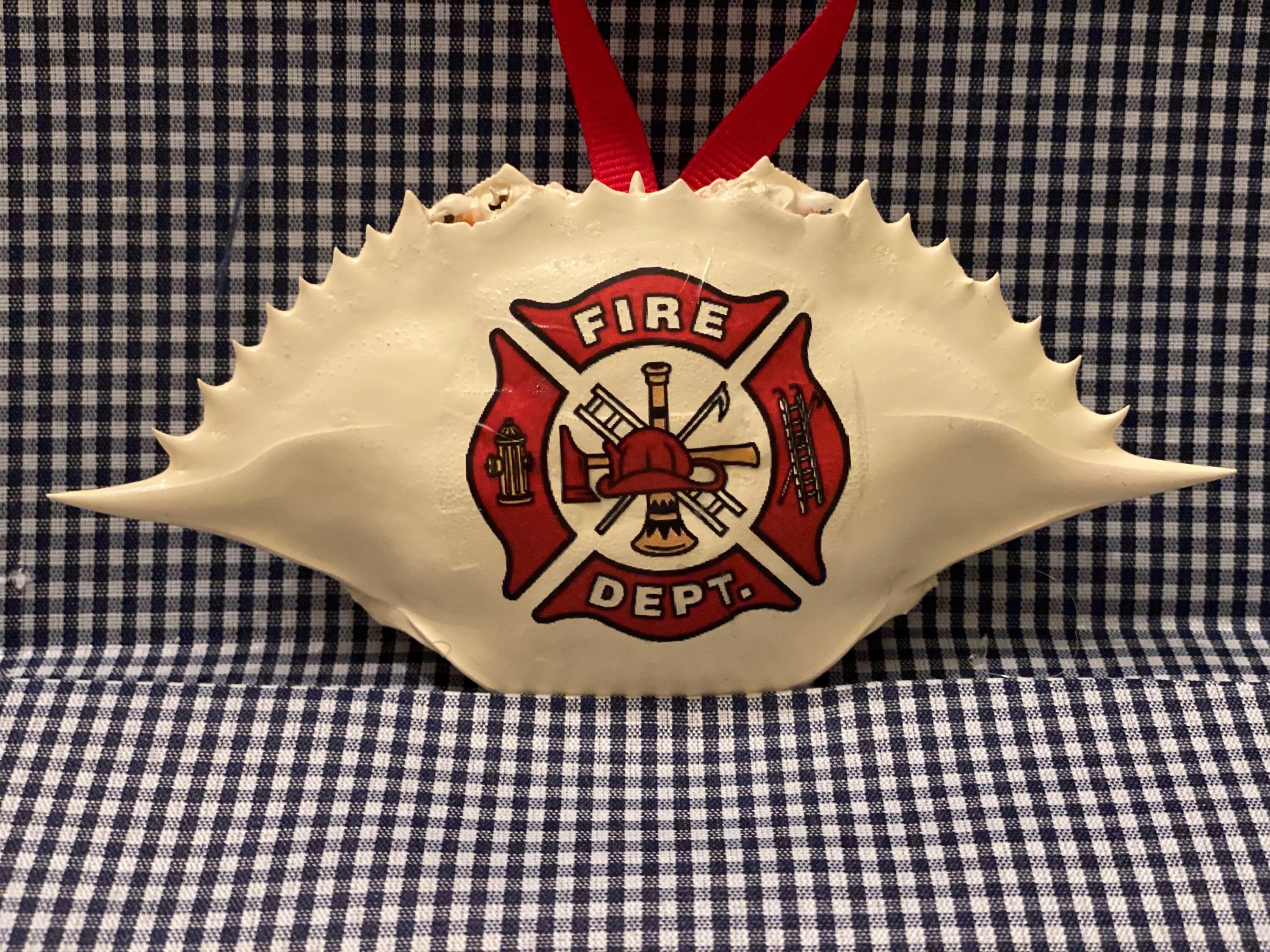 Crab Shell With Fire Company Logo - Etsy
