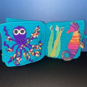 Crochet Activity Book- Under the Sea Crochet Book Pattern- Busy ...