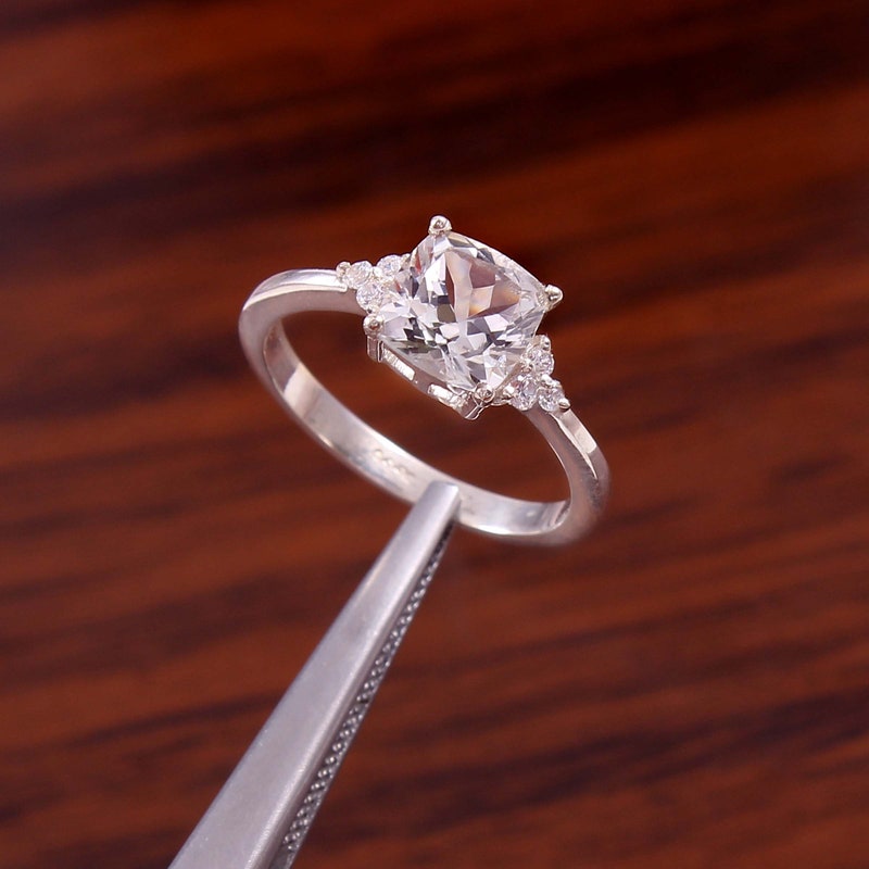 Clear Stone Ring - Etsy