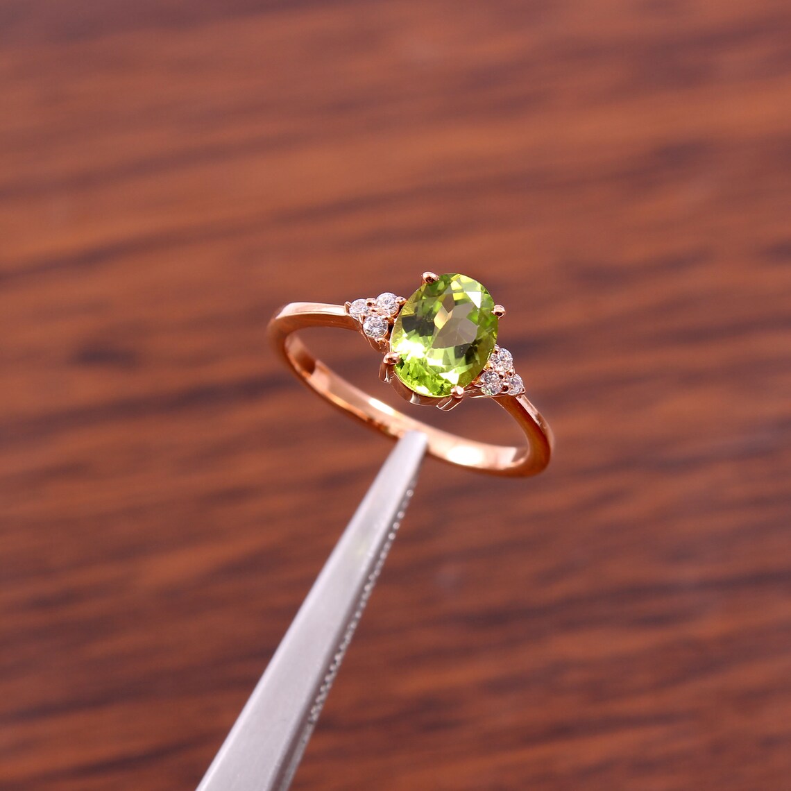 Peridot Ring Peridot Solitaire Ring August Birthstone Ring - Etsy