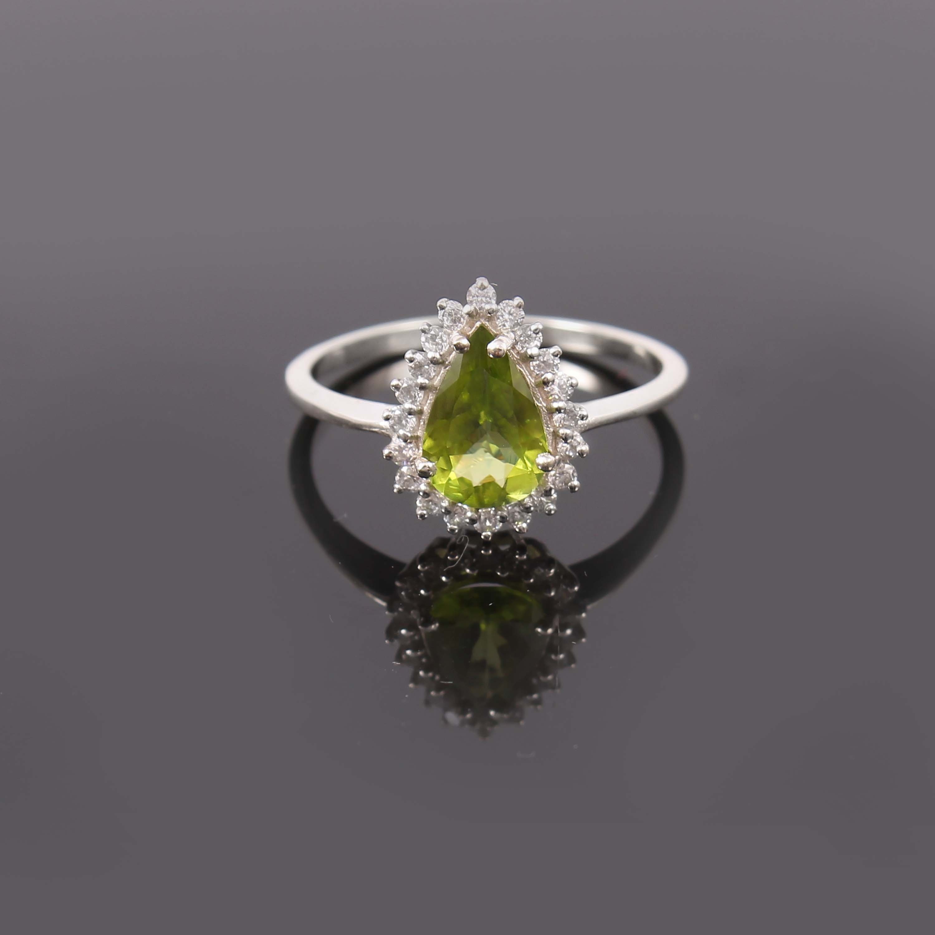 Peridot Ring Beautiful Peridot Zircon Ring Promise Ring - Etsy