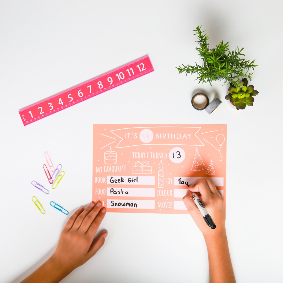 DIGITAL Birthday Sign, Birthday Poster, Milestone Board, Milestone Sign ...