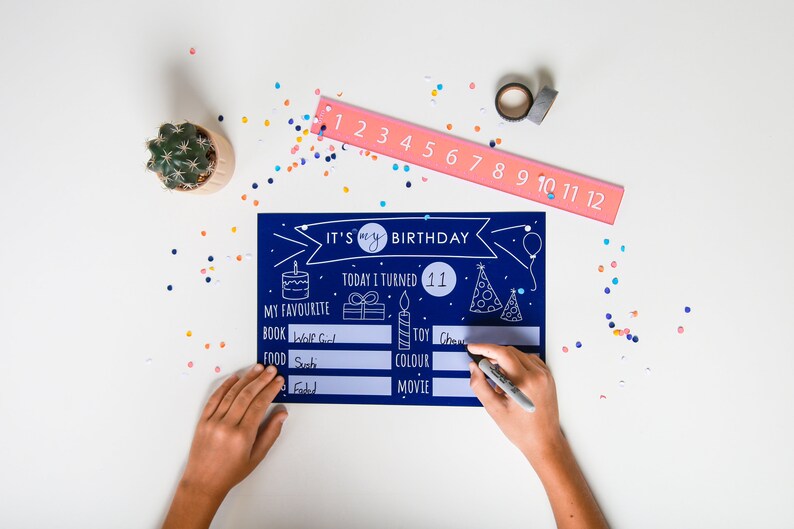 DIGITAL Birthday Sign, Birthday Poster, Milestone Board, Milestone Sign ...