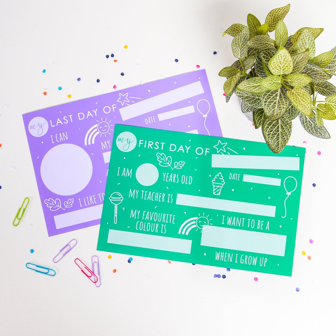 DIGITAL First Day Sign and Last Day Sign, First Day of School, First ...