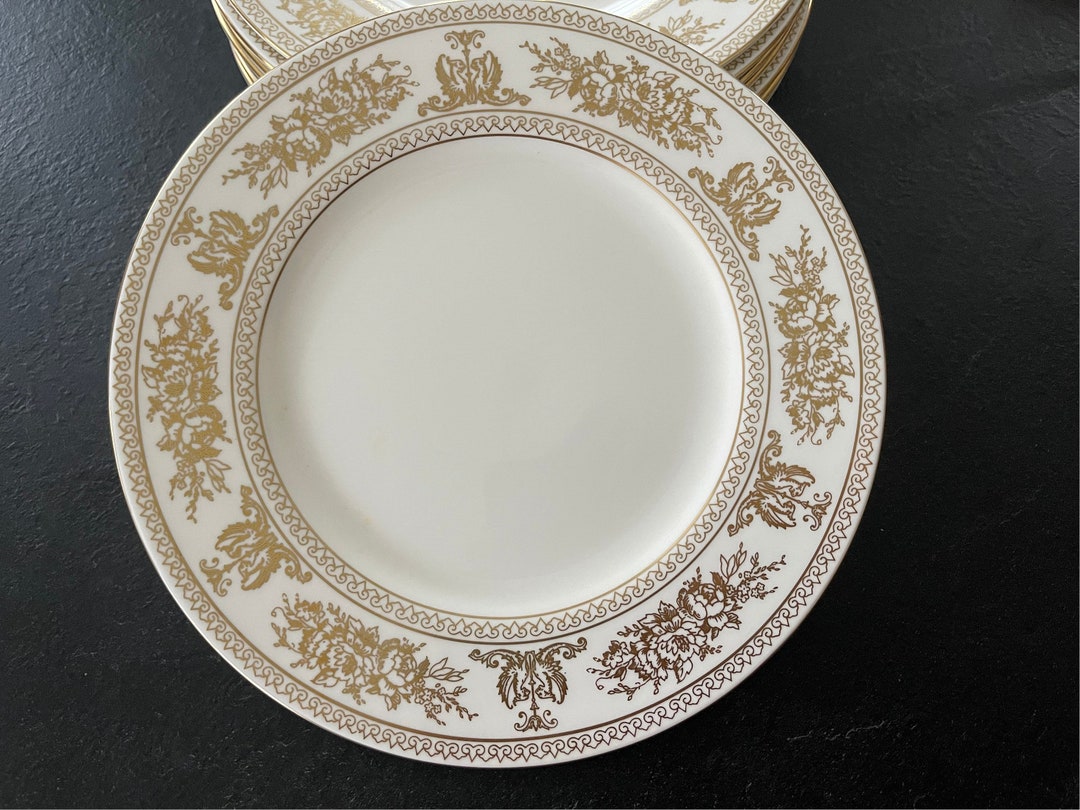 A Gorgeous Vintage Wedgwood Bone China- Gold Columbia-breakfast Plate ...