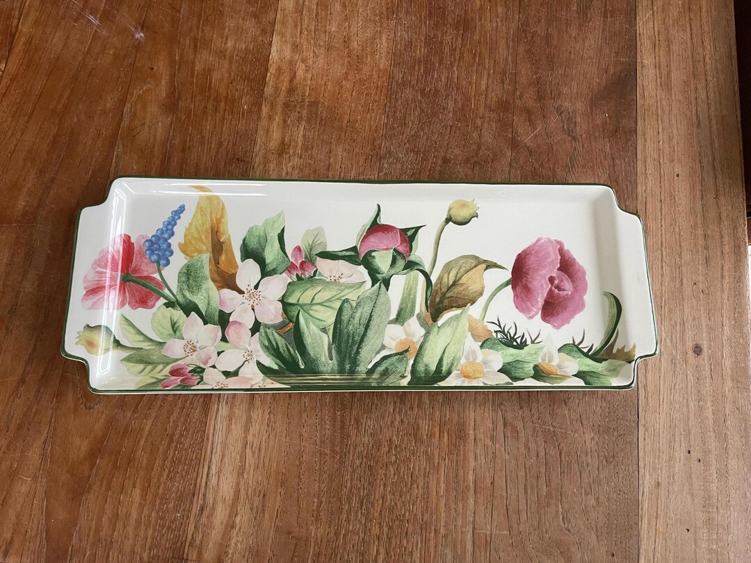 A Gorgeous Faiencerie De Gien France "volupte" Cake Dish/sandwich Tray ...