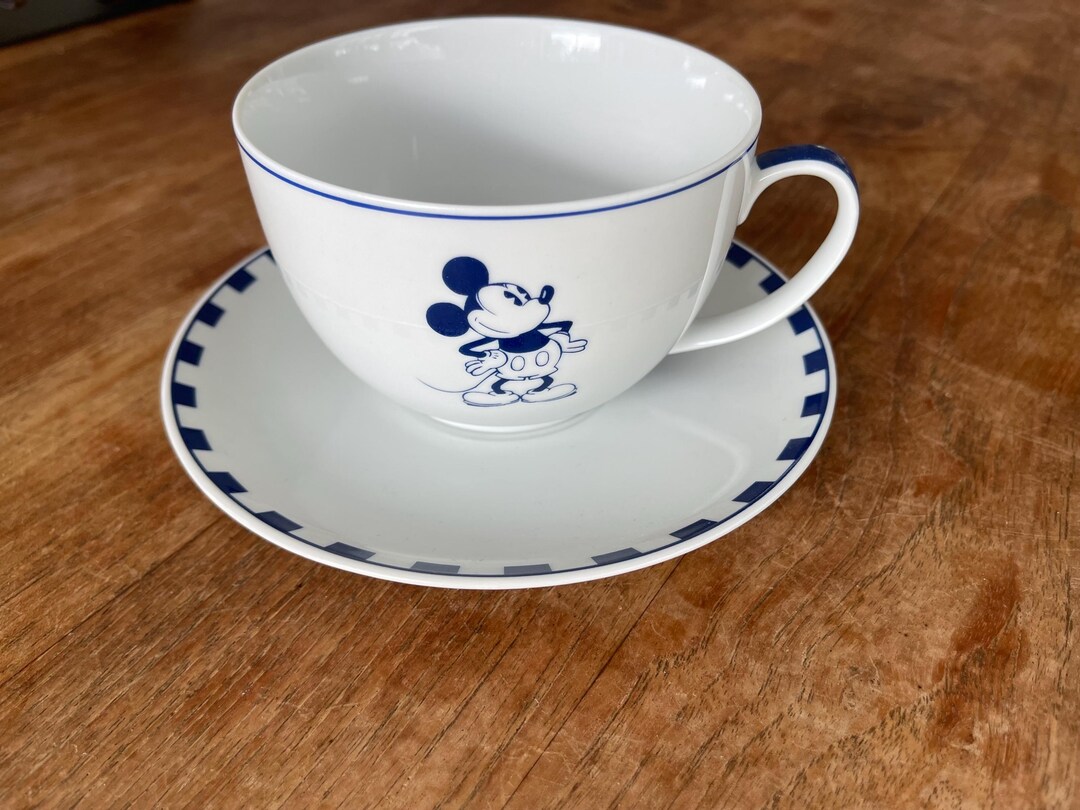 A Gorgeous Vintage Mickey Mouse Porcelain Breakfast Cup/soup Cup and ...