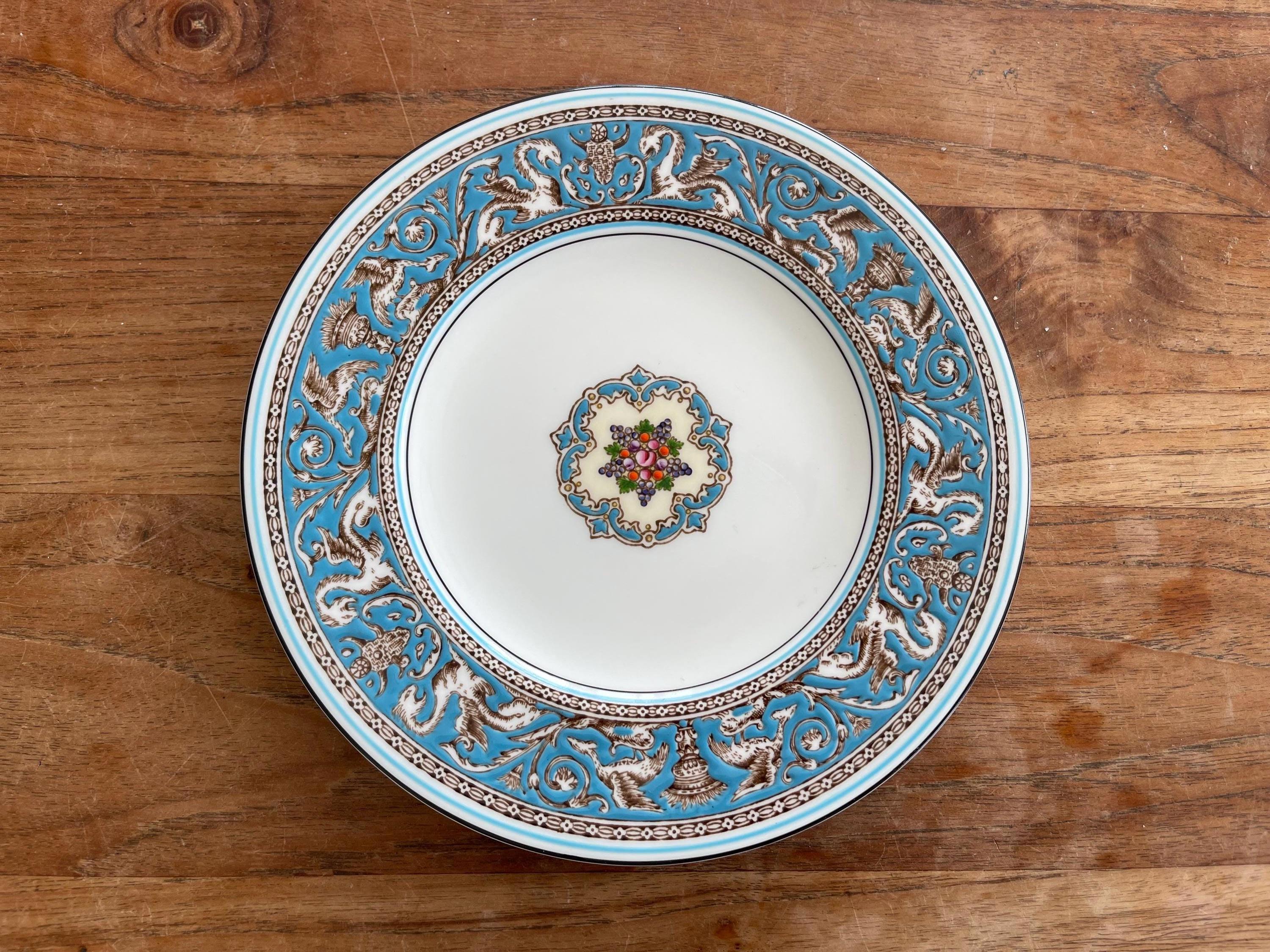 A Gorgeous Wedgwood Bone China- Florentine Turquoise Breakfast Plate ...