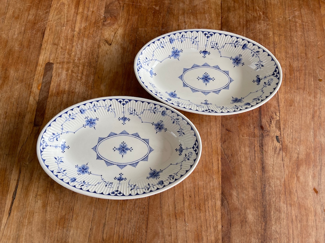 Set of 2 Vintage Mason's Ironstone Furnivals 'denmark'oval Bowl-oval ...
