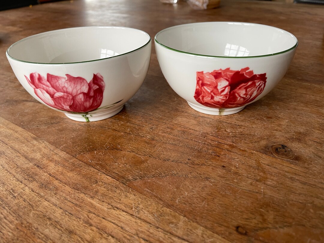 Set of 2 Villeroy & Boch Flora Breakfast/mui Bowl/dish Coupe Cereal ...
