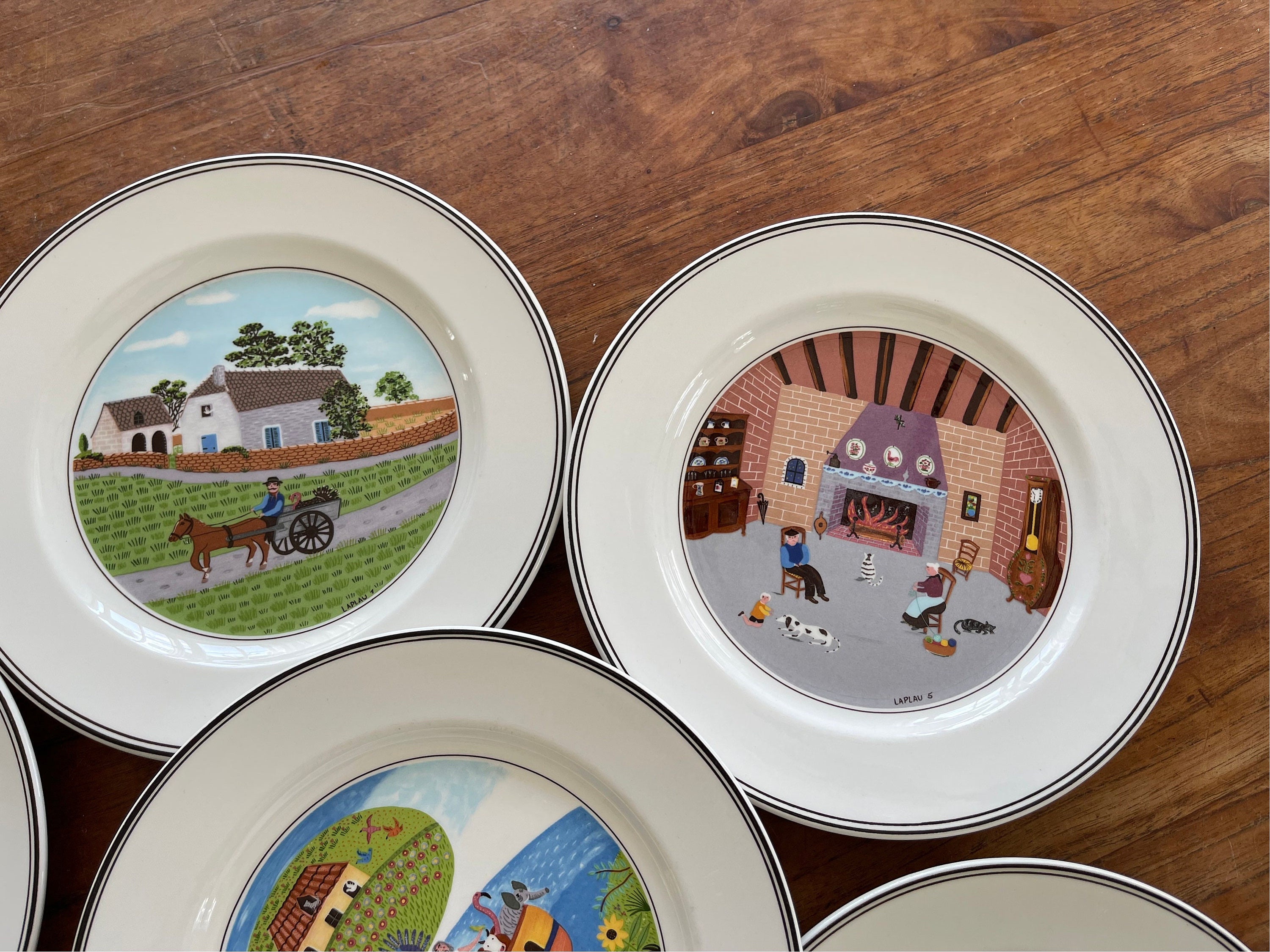 Lot de 6 Villeroy & Boch Design Naif Design Grande assiette plate ...