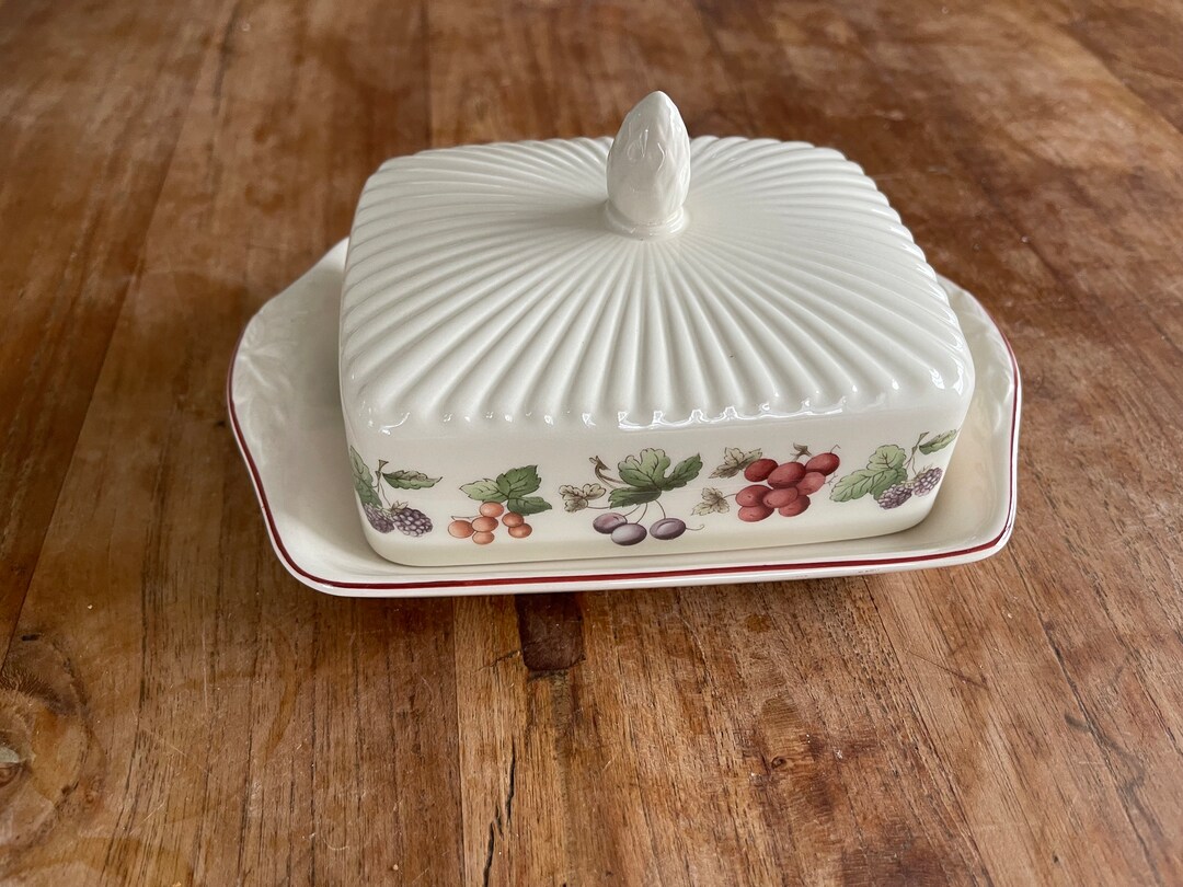 A Vintage Wedgwood Queen's Ware - "provence" Butter Dish - Covered ...