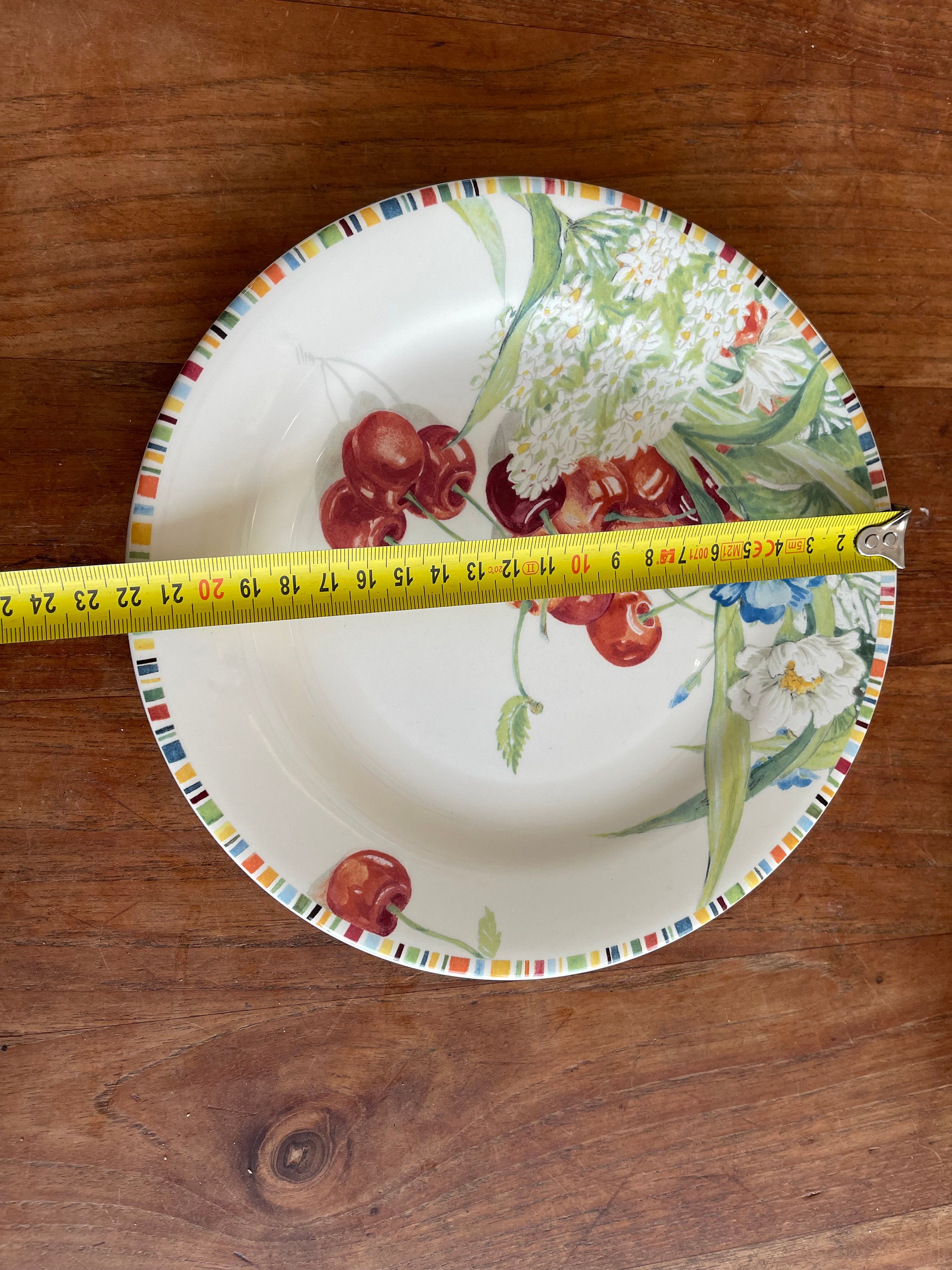 A Gorgeous Faiencerie De Gien France -cherry-breakfast Plate/lunch ...