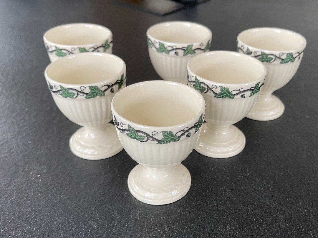 Set of 6 Vintage Wedgwood Etruria & Barlaston Stratford Green Ivy- Egg ...