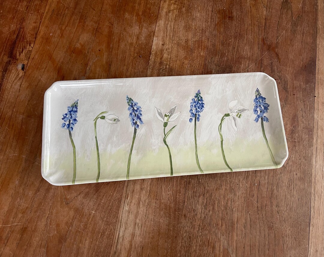 A Gorgeous Faiencerie De Gien France "alice" Cake Dish/sandwich Tray ...