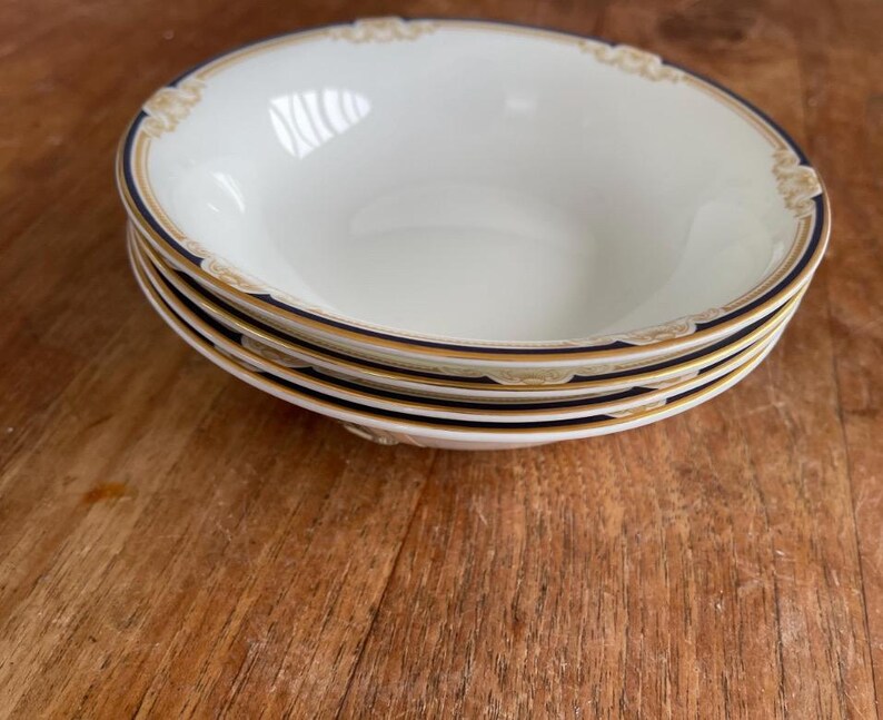 Set of 4 Gorgeous Wedgwood- Bone China-cavendish Breakfast Bowl/dessert ...