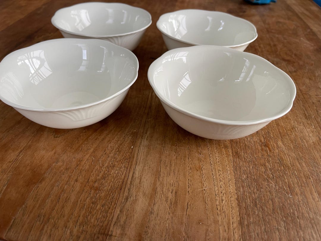 Set of 4 Gorgeous Villeroy & Boch Bone China-arco Weiss- All White-bowl ...