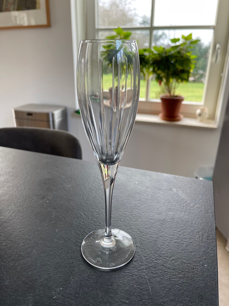 A Wedgwood Crystal Champagne Glasses - Crystal Glass - Signed - Lead ...