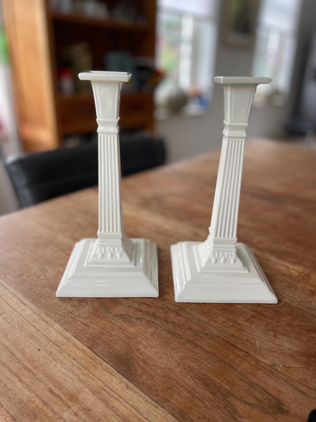 Set of 2 Gorgeous LPC Authentic Leedsware Tall Candlesticks-tall ...