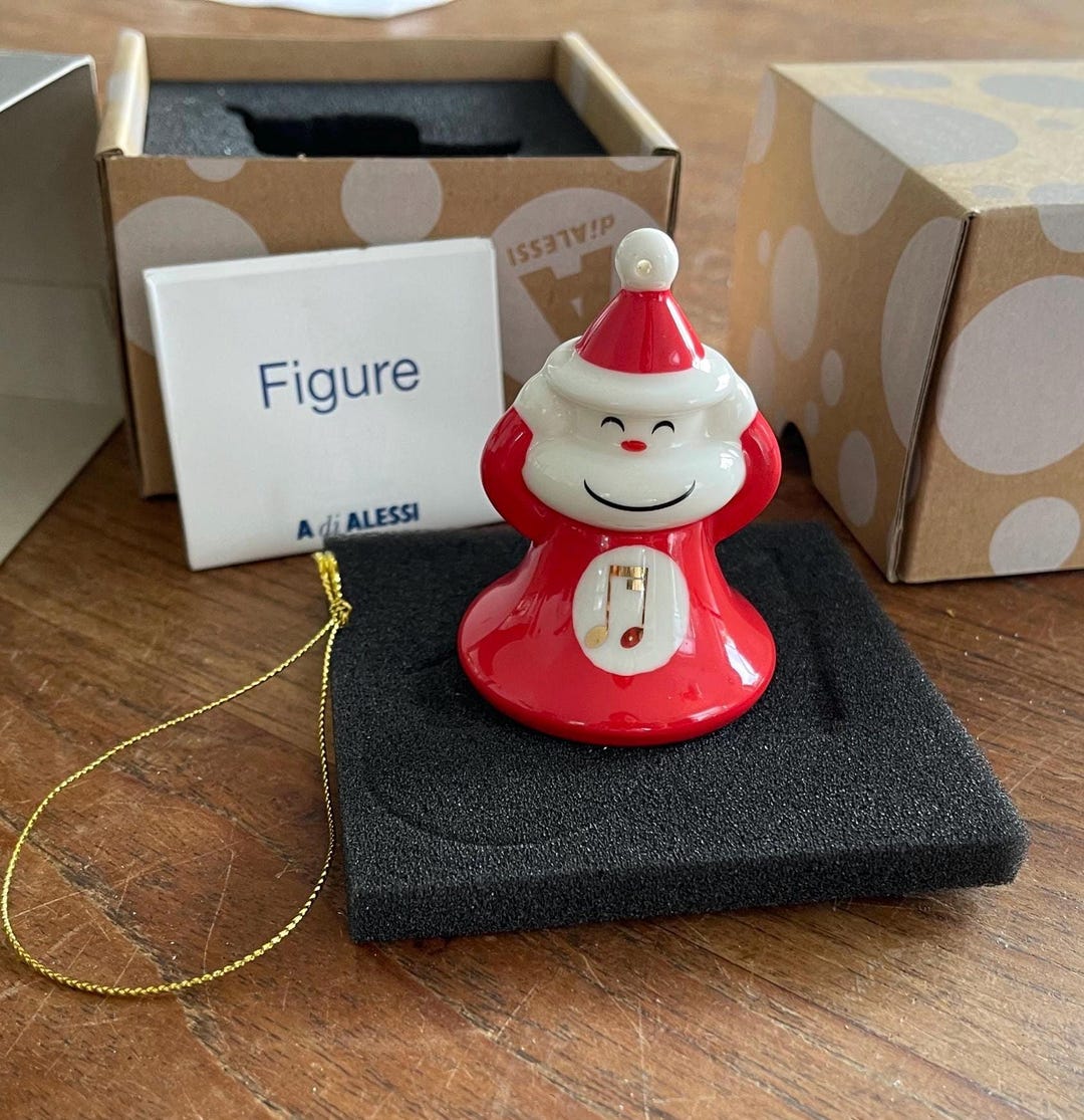 Gorgeous Alessi Christmas Statue Porcelain Christmas Figure TINGLE Bell ...